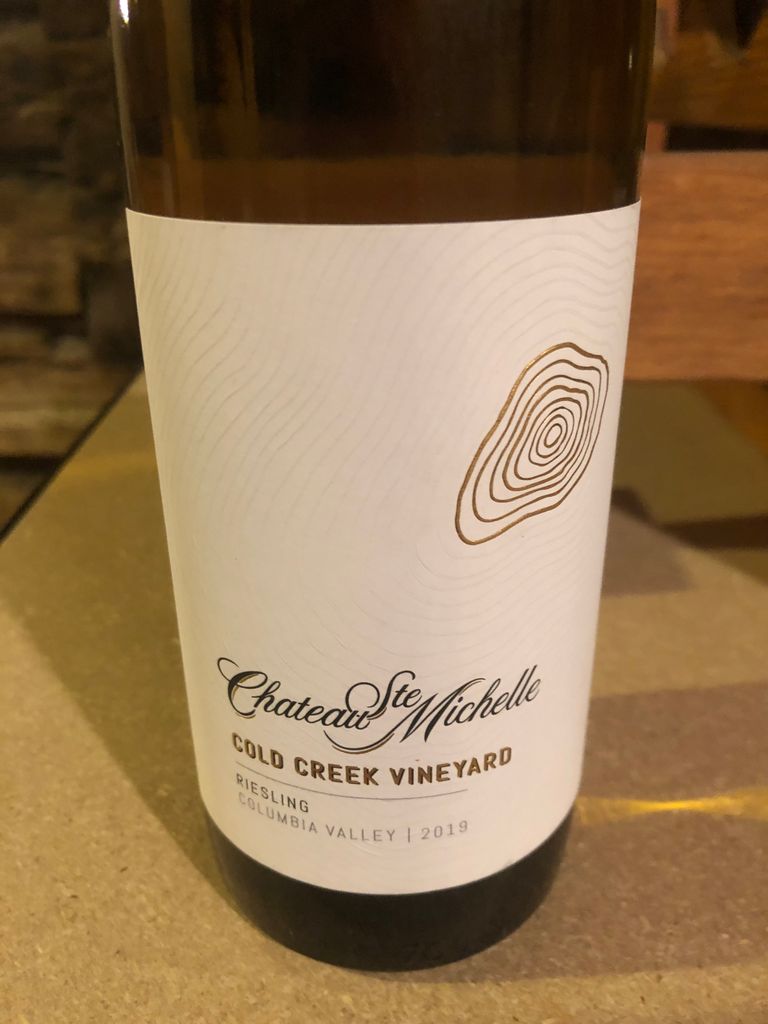 2019 Chateau Ste. Michelle Riesling Cold Creek Vineyard, USA ...