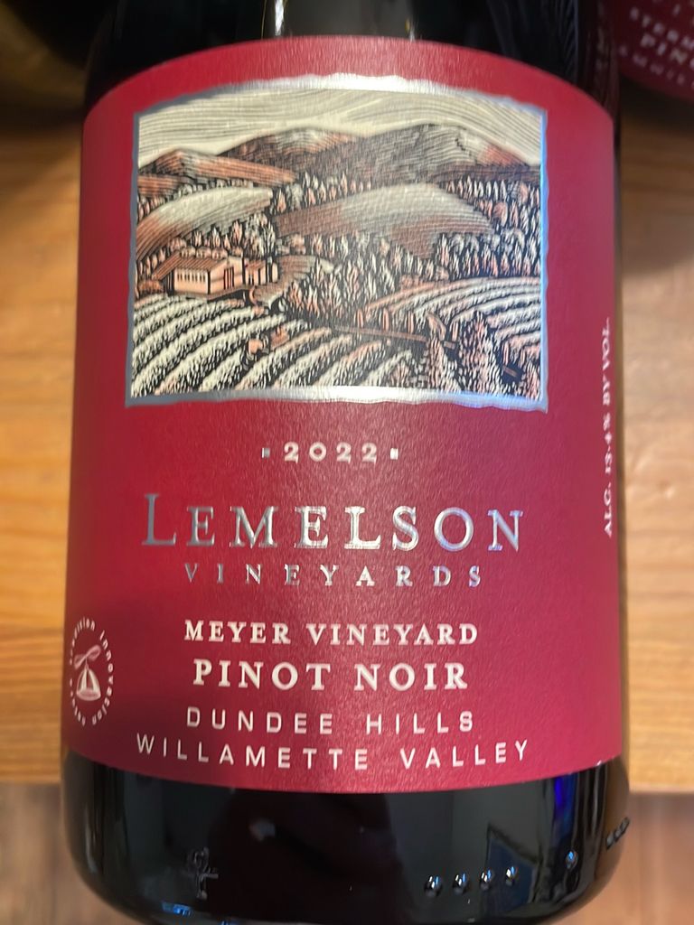 2022 Lemelson Vineyards Pinot Noir Meyer Vineyard, USA, Oregon ...