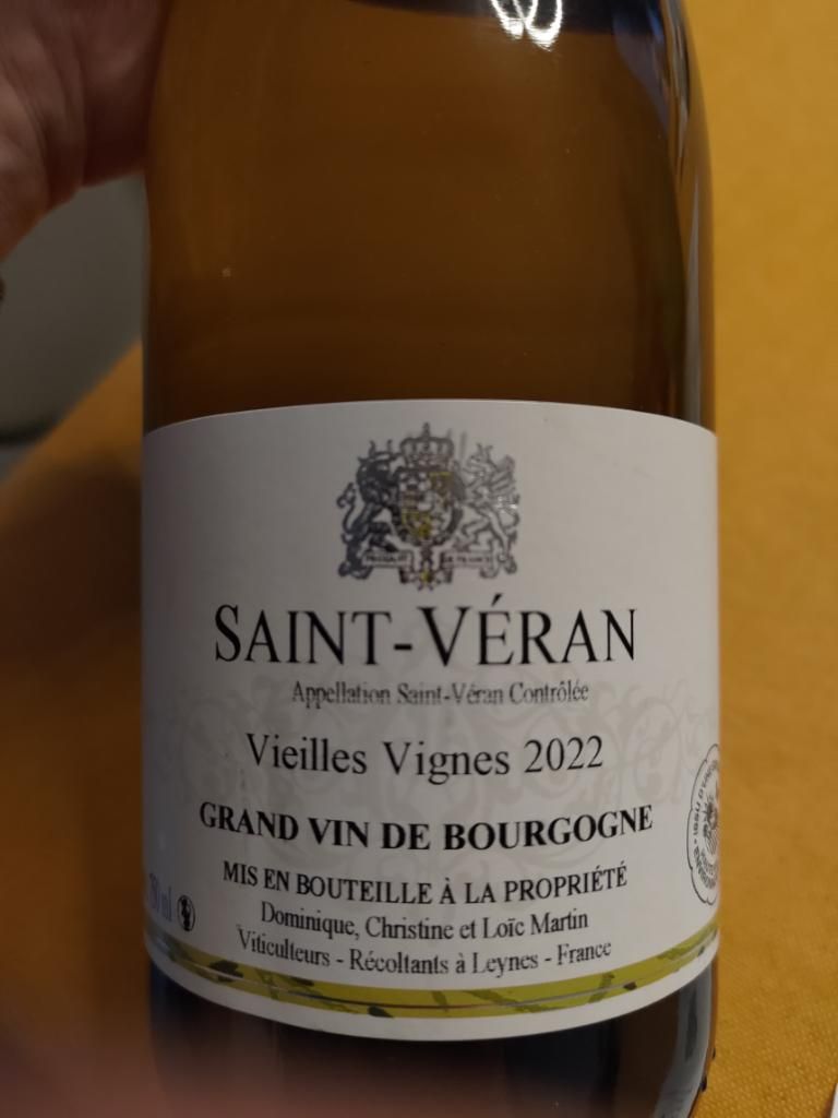 2022 Domaine de la Creuze Noire Saint-Véran Loïc Martin, France ...