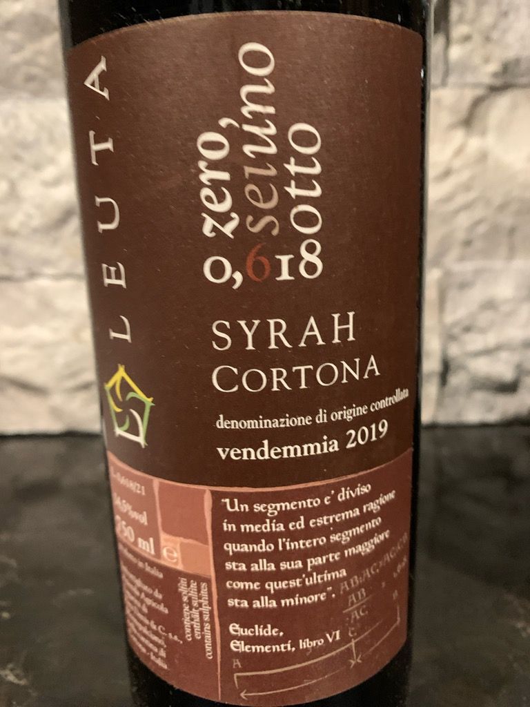 2020 Azienda Agricola Leuta Syrah Cortona 0618, Italy, Tuscany, Cortona ...
