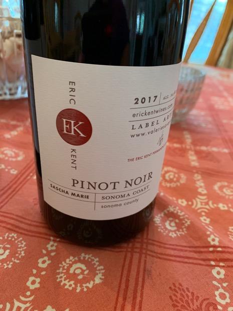 2017 Eric Kent Wine Cellars Pinot Noir Sascha Marie, USA, California ...