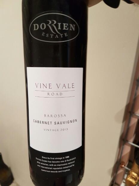 1992 Dorrien Estate Cabernet Sauvignon Vine Vale Road, Australia, South ...