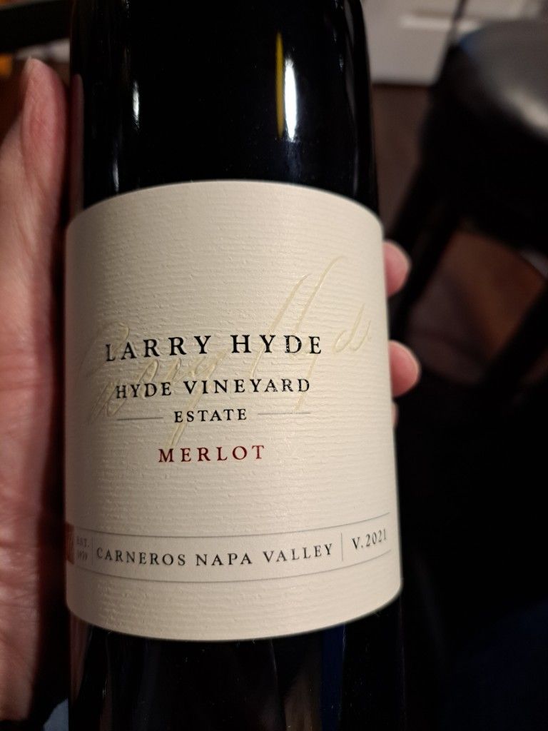 2021 Hyde Vineyard Estate Merlot Larry Hyde, USA, California, Napa ...