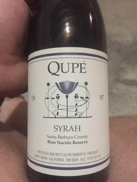 1997 Qupé Syrah Santa Barbara County, USA, California, Central Coast ...