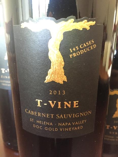 2013 T-Vine Cellars Cabernet Sauvignon Doc Gold Vineyard, USA ...