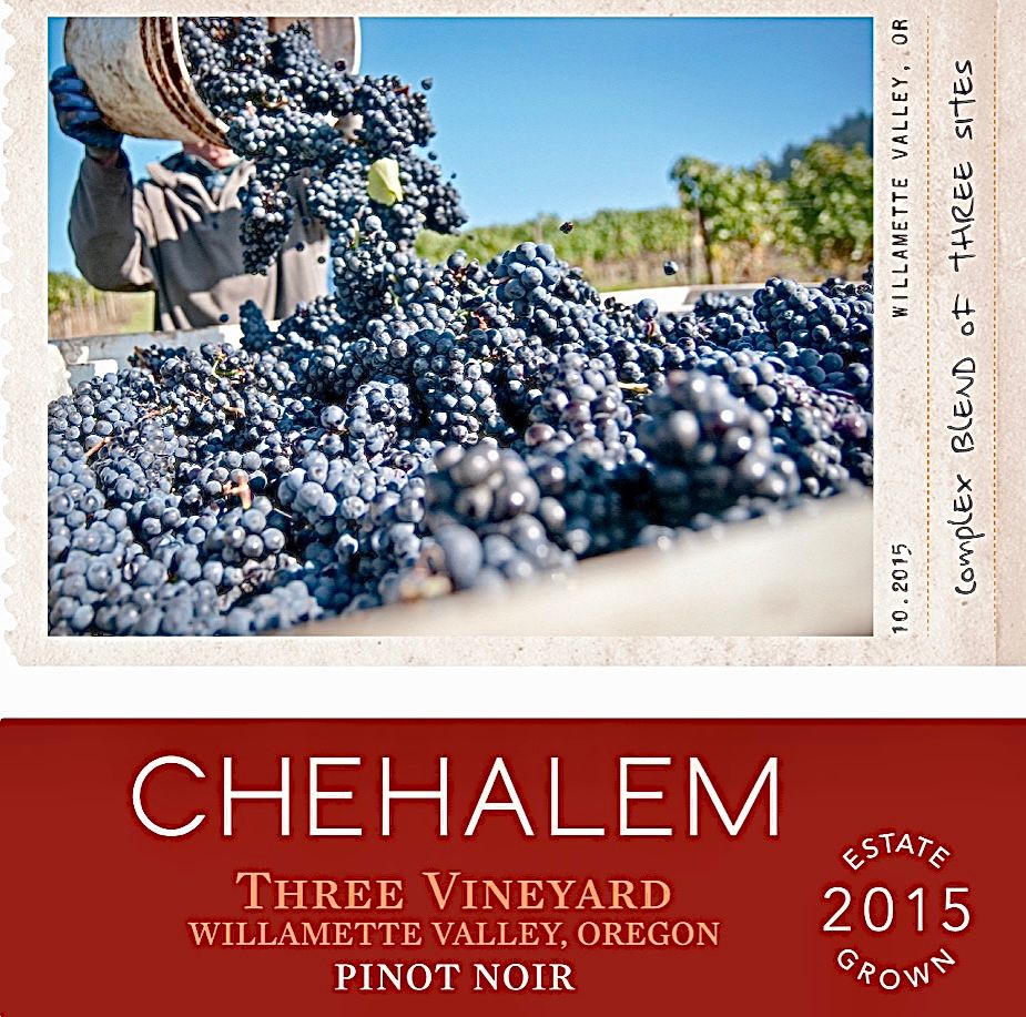 2015 Chehalem Pinot Noir Three Vineyard, USA, Oregon, Willamette Valley ...