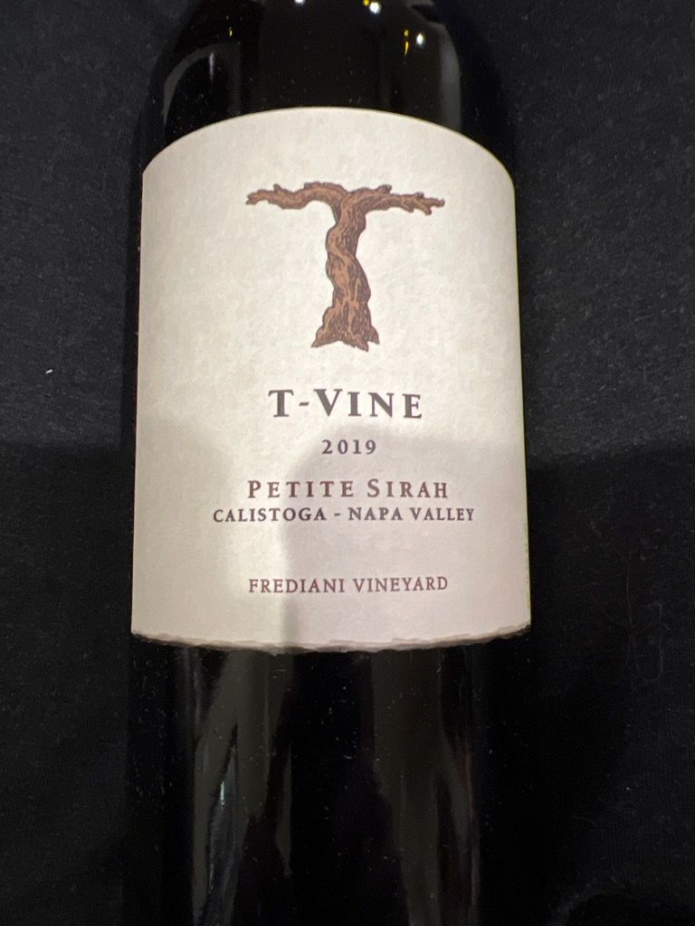 2019 T-Vine Cellars Petite Sirah Frediani Vineyard, USA, California ...
