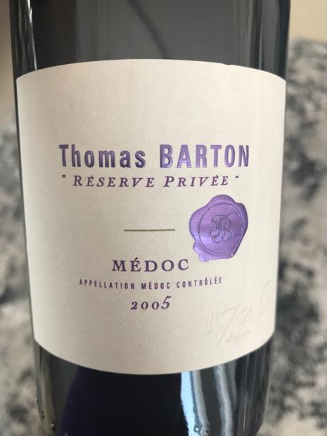 2005 Barton & Guestier Médoc Thomas Barton Réserve Privée, France ...