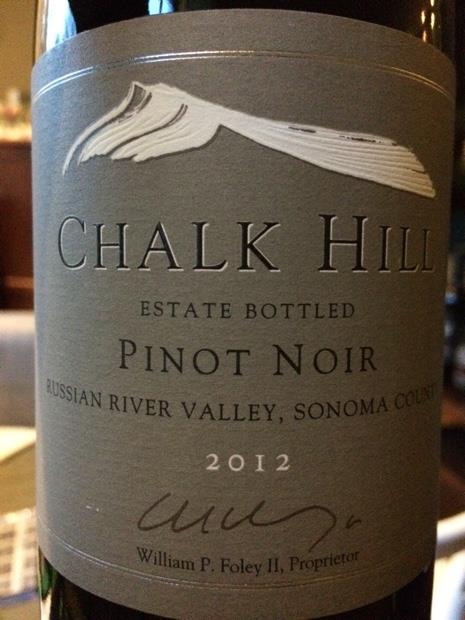 2012 Chalk Hill Pinot Noir Russian River Valley, USA, California ...