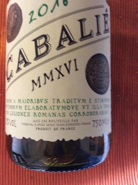 2016 Cabalie Vin de France Blanc, France, Vin de France - CellarTracker