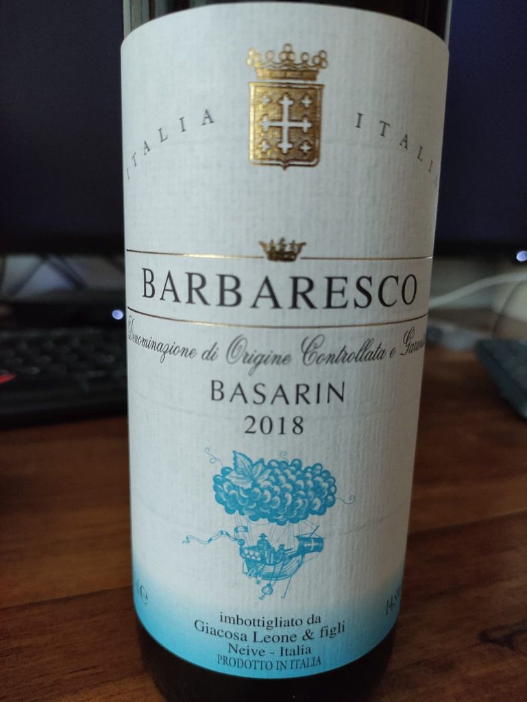 2018 Giacosa Leone & Figli Barbaresco Basarin, Italy, Piedmont, Langhe ...