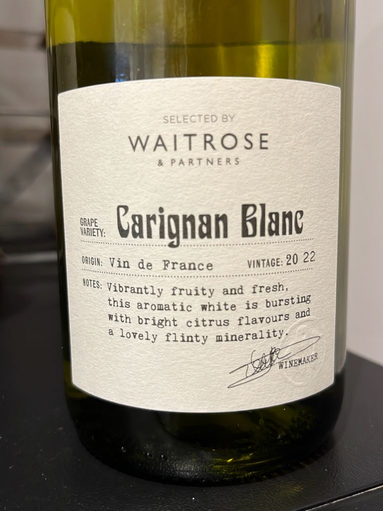 2022 Waitrose Carignan Blanc Loved & Found, France, Vin de France ...