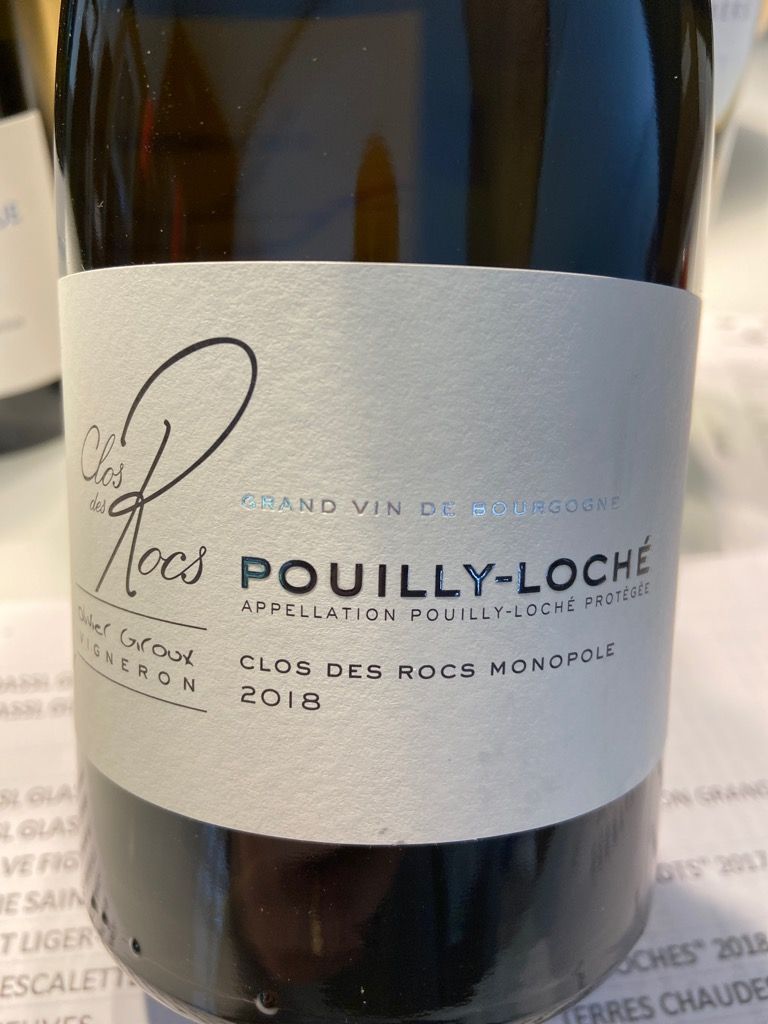 2018 Domaine Clos des Rocs Pouilly-Loché Clos des Rocs, France ...