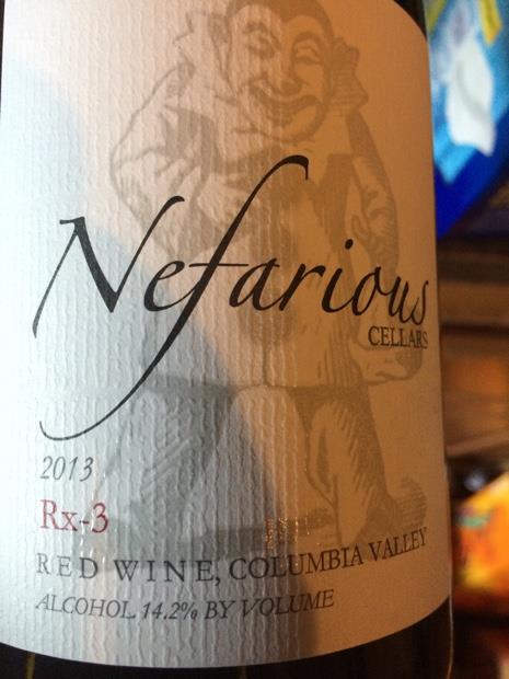 2013 Nefarious Cellars Rx-3, USA, Washington, Columbia Valley, Lake ...