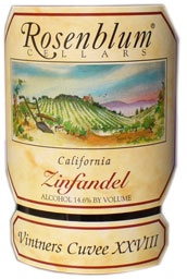 NV Rosenblum Cellars Zinfandel Vintner's Cuvée XXVIII, USA, California ...
