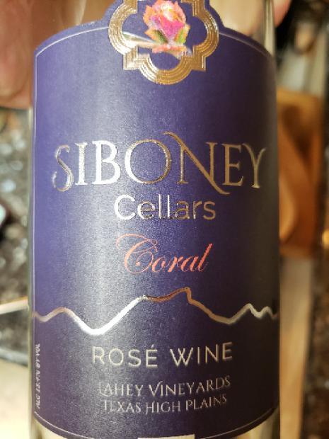 2019 Siboney Cellars Coral Lahey Vineyards, USA, Texas, Texas High ...