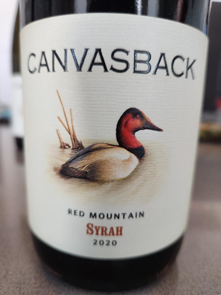 2020 Canvasback Syrah, USA, Washington, Columbia Valley, Red Mountain ...