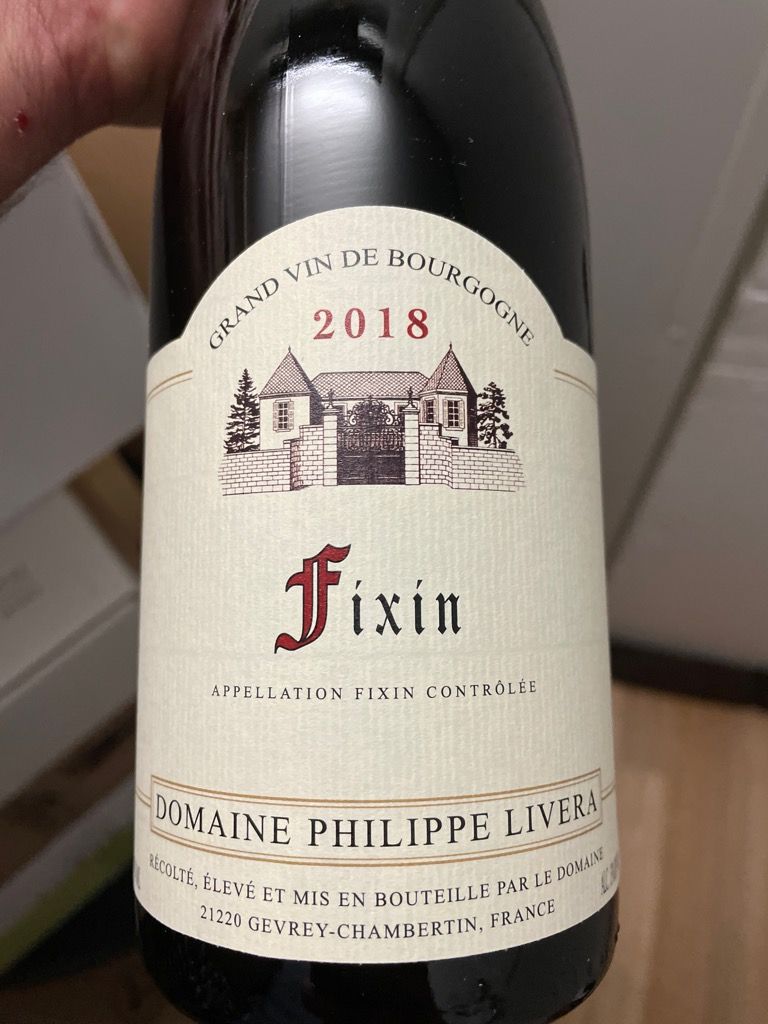 2019 Philippe Livera Fixin, France, Burgundy, Côte de Nuits, Fixin ...
