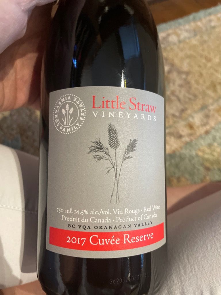 2017 Little Straw Vineyards Cuvée Réserve, Canada, British Columbia ...