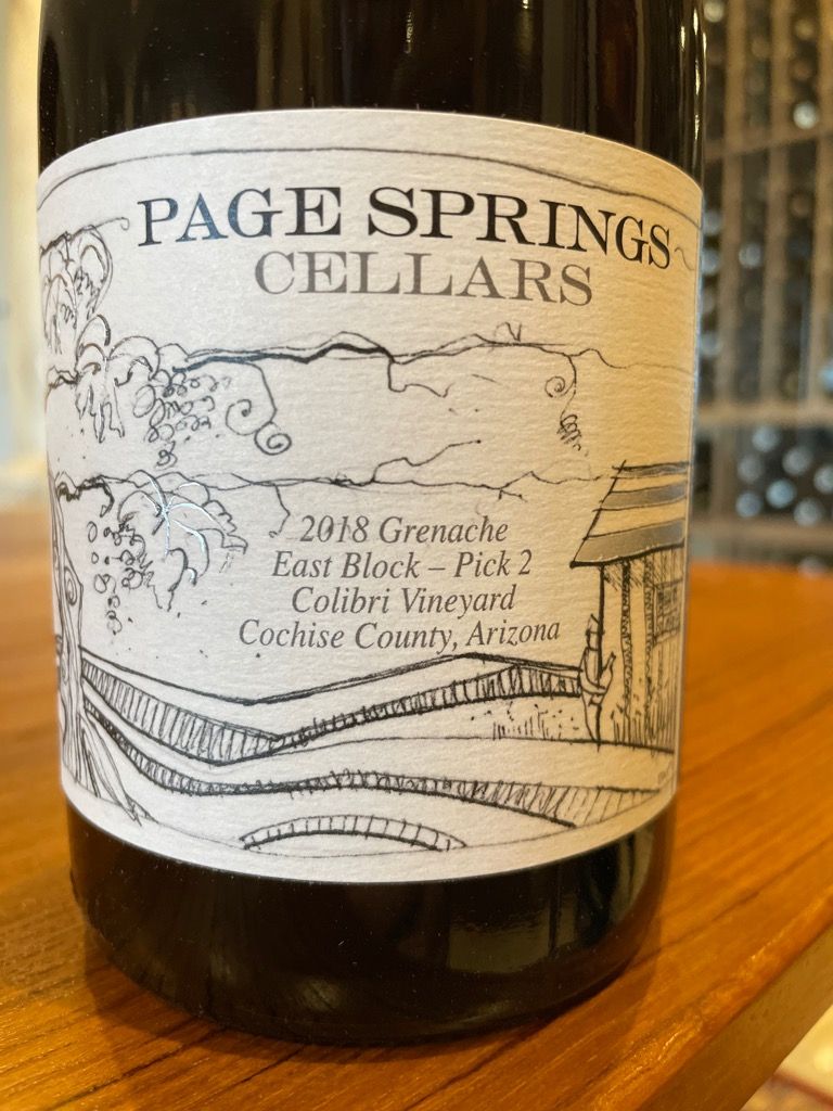 2022 Page Springs Cellars Grenache East Block - Pick 2 Colibri Vineyard ...