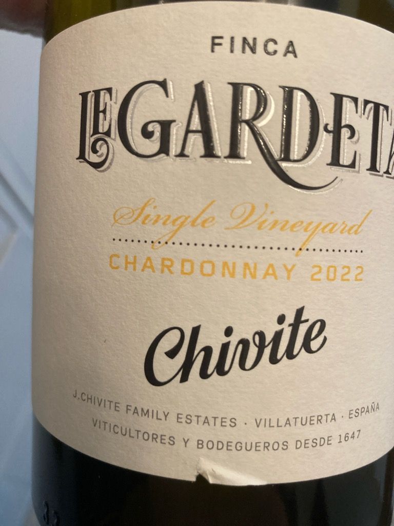 2022 Bodegas Julián Chivite Chardonnay Finca Le Gardeta, Spain, Navarra ...