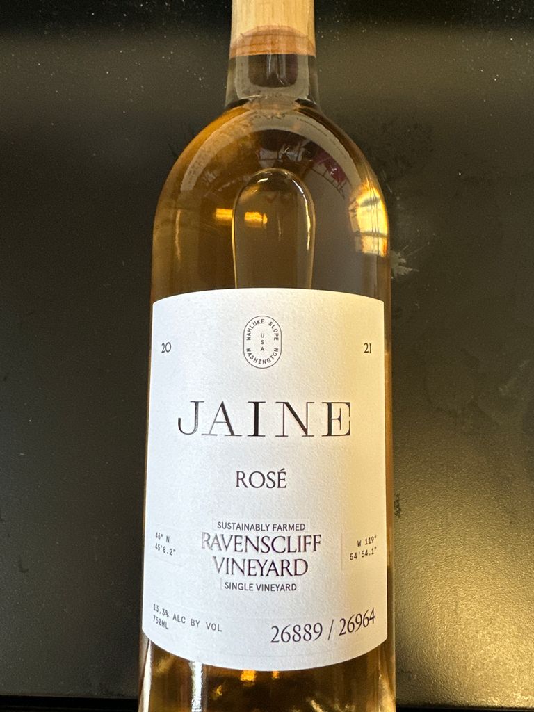2021 Jaine Rosé Ravenscliff Vineyard, USA, Washington, Columbia Valley ...