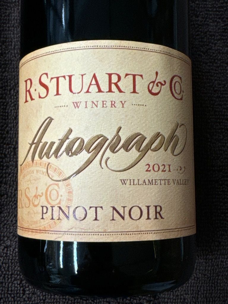 2021 R. Stuart & Co. Pinot Noir Autograph, USA, Oregon, Willamette ...