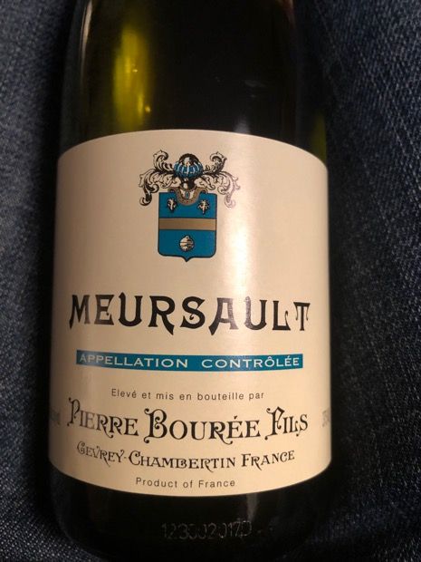 2019 Pierre Bourée Fils Meursault, France, Burgundy, Côte de Beaune ...