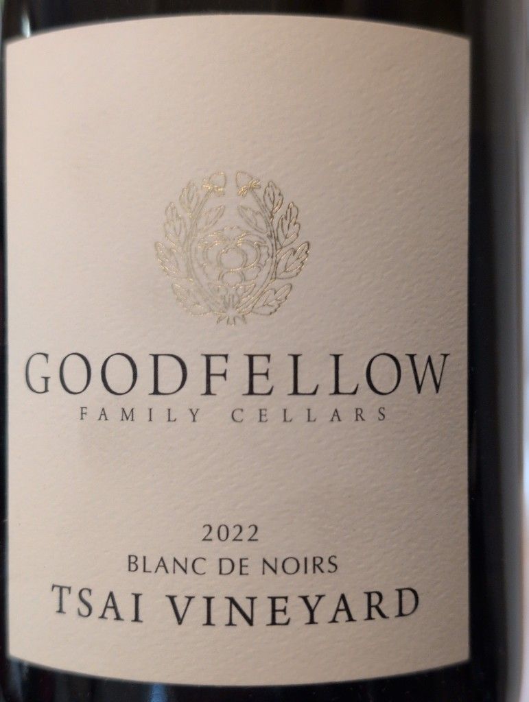 2022 Goodfellow Family Cellars Pinot Noir Blanc de Noirs Tsai Vineyard ...