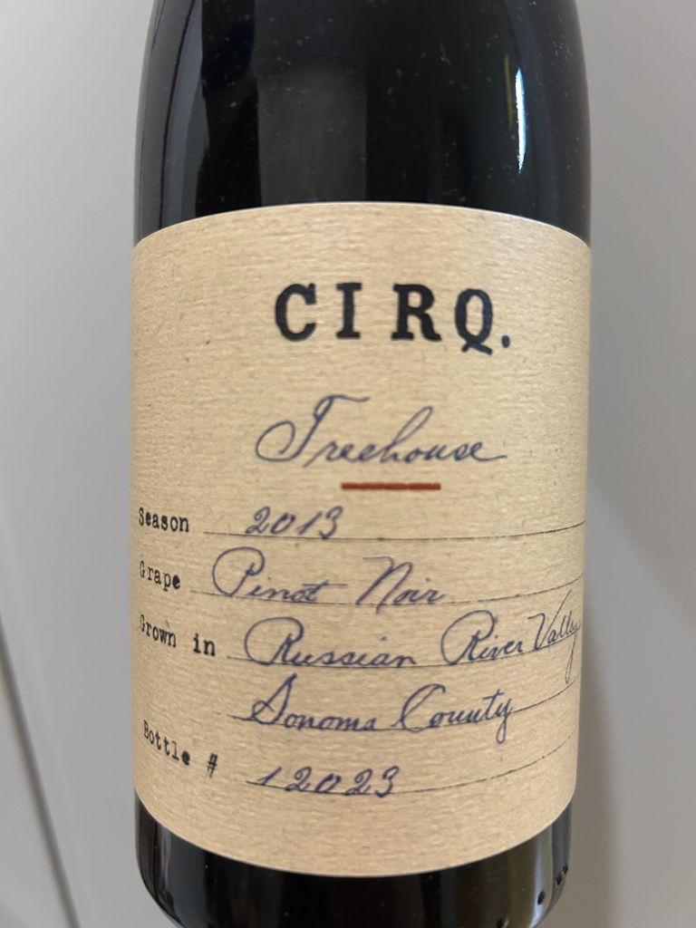 Community Tasting Notes - 2013 Cirq Pinot Noir TreeHouse - CellarTracker