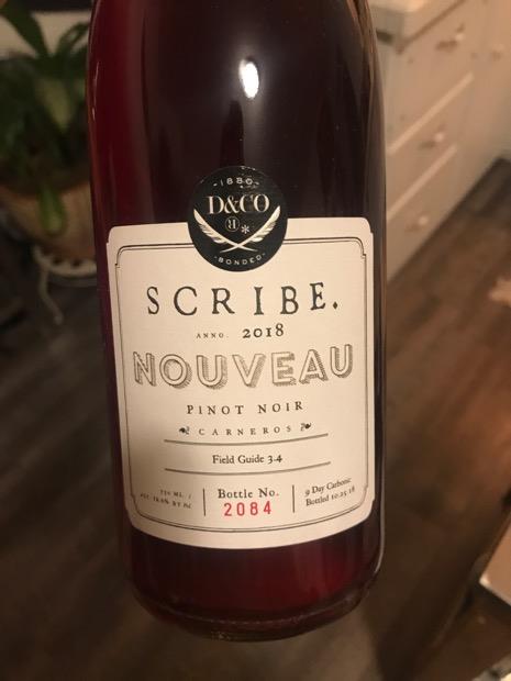 2018 Scribe Pinot Noir Nouveau, USA, California, Napa / Sonoma ...