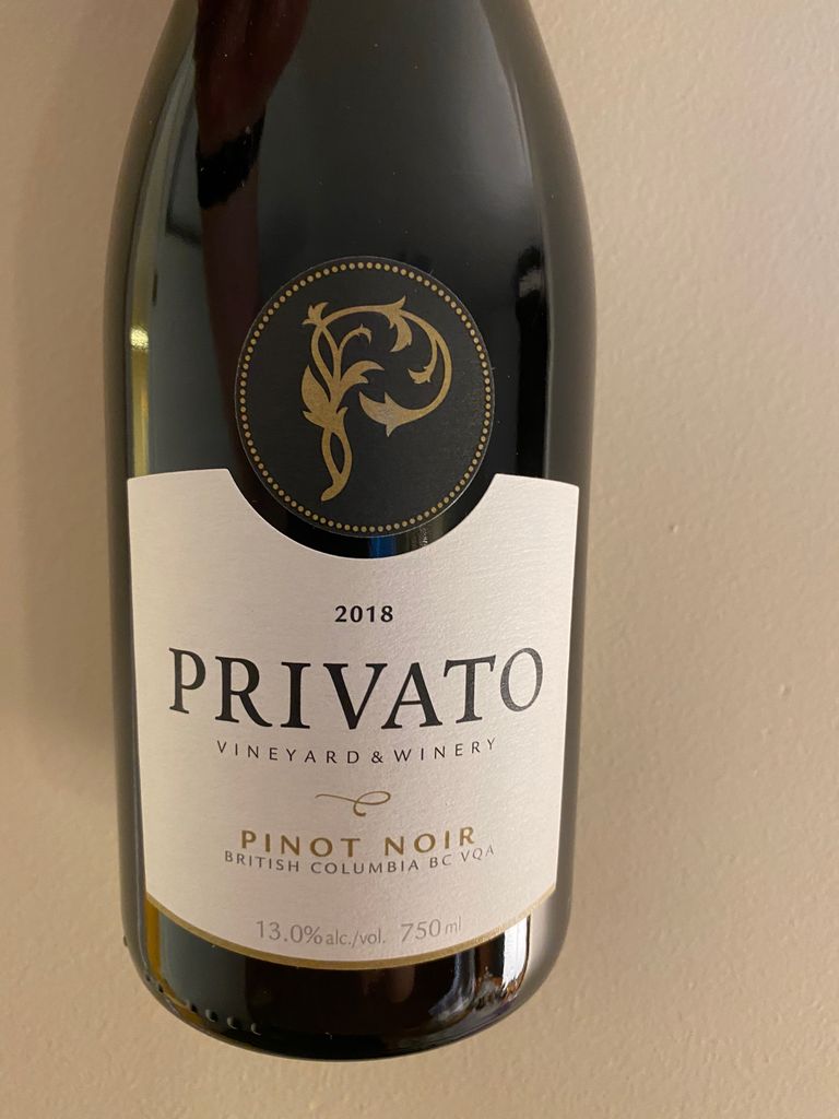 2020 Privato Pinot Noir, Canada, British Columbia - CellarTracker