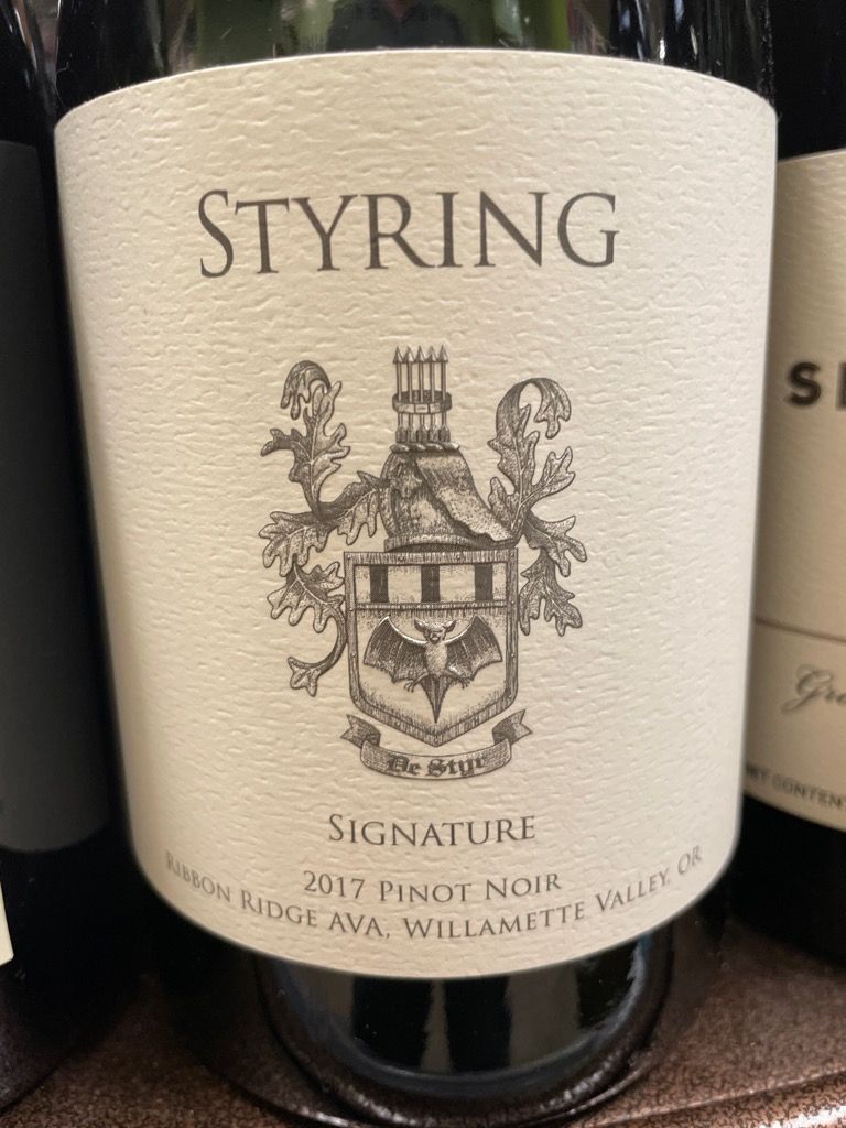 2017 Styring Vineyards Pinot Noir Signature, USA, Oregon, Willamette ...