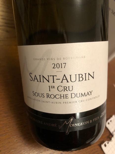 2018 Domaine André Moingeon & Fils Saint-Aubin 1er Cru sur Gamay Blanc ...