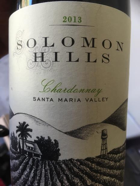 2012 Solomon Hills Chardonnay, USA, California, Central Coast, Santa ...