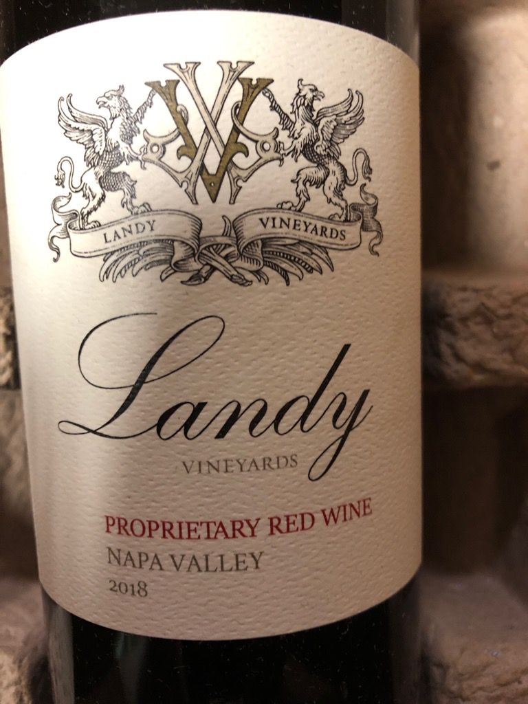2018 Landy Family Vineyards Proprietary Red Wine, USA, California, Napa ...