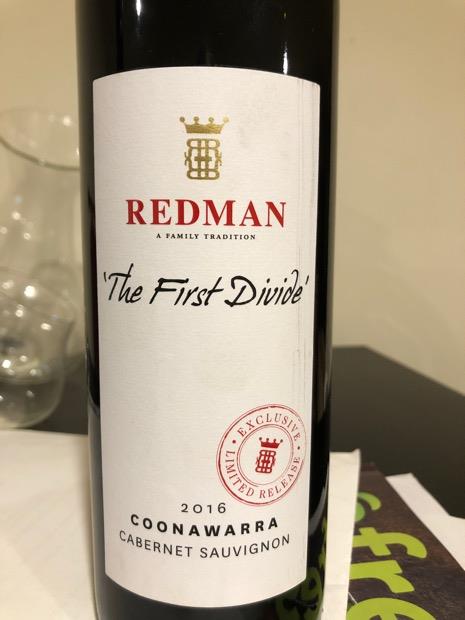 2022 Redman Cabernet Sauvignon The First Divide, Australia, South ...