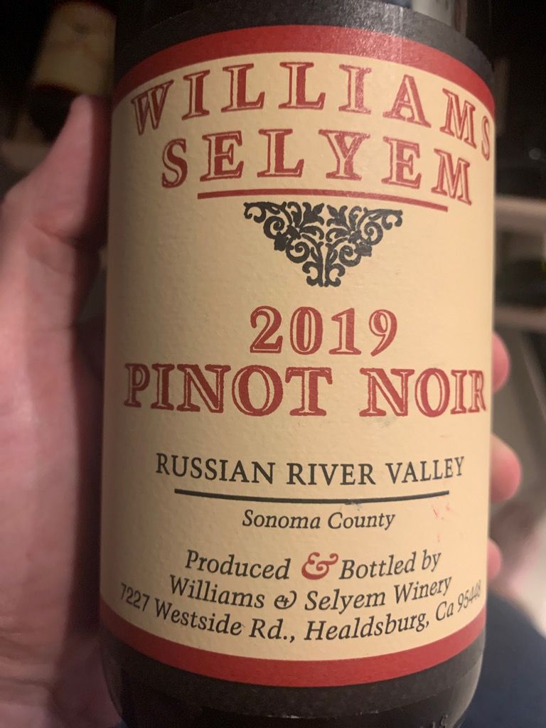 2019 Williams Selyem Pinot Noir Russian River Selection, USA ...