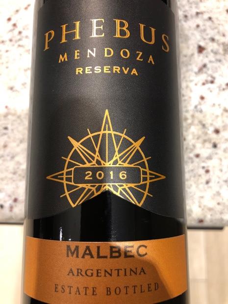 2016 Fabre Montmayou Malbec Phebus Reserva Mendoza, Argentina, Mendoza ...