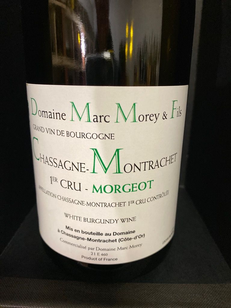 2020 Domaine Marc Morey & Fils Chassagne-Montrachet 1er Cru Morgeot ...