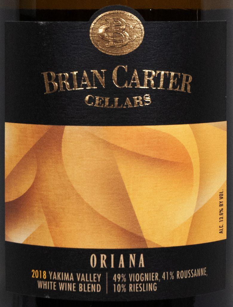 2018 Brian Carter Cellars Oriana, USA, Washington, Columbia Valley ...