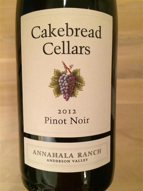 2012 Cakebread Cellars Pinot Noir Annahala Ranch, USA, California ...