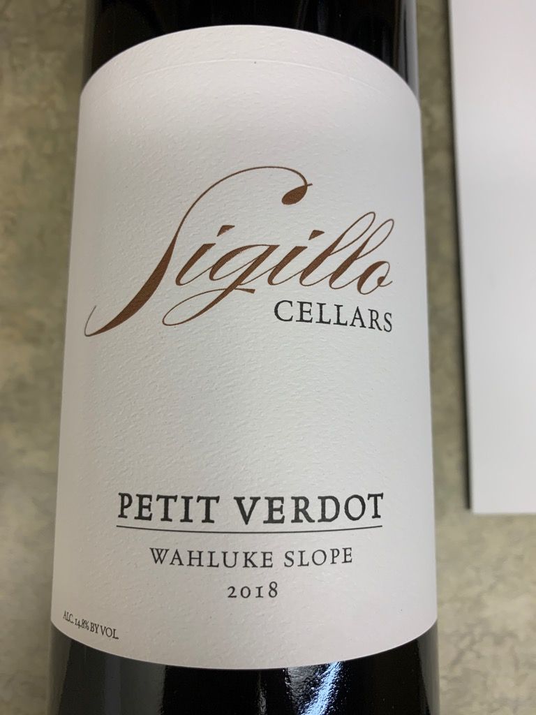 2019 Sigillo Cellars Petit Verdot, USA, Washington, Columbia Valley ...