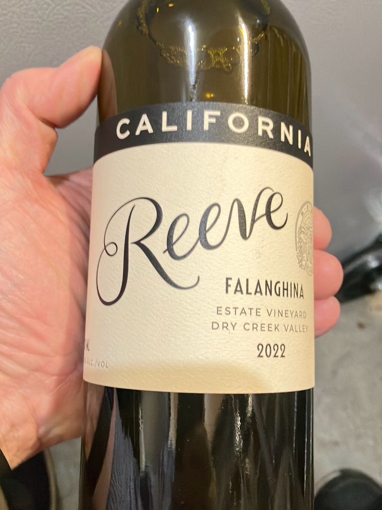 2022 Reeve Wines Falanghina, USA, California, Sonoma County, Dry Creek ...