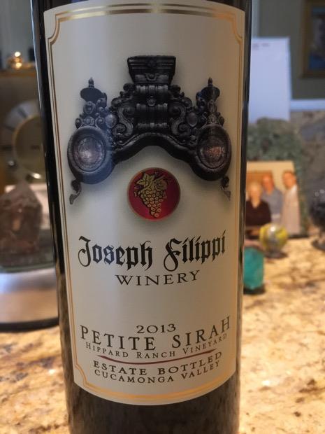 2013 Joseph Filippi Petite Sirah Hippard Ranch, USA, California, South ...