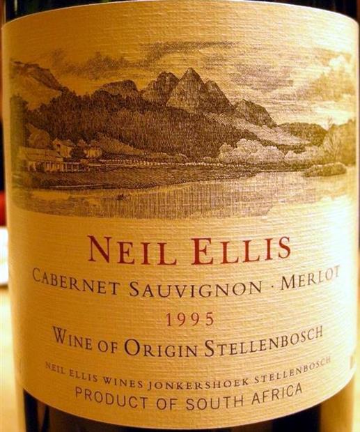 1995 Neil Ellis Cabernet-Merlot, South Africa, Coastal Region ...