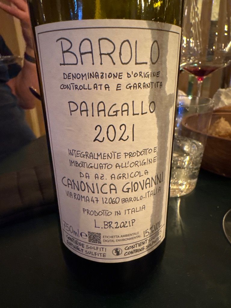 2021 Giovanni Canonica Barolo Paiagallo, Italy, Piedmont, Langhe, Barolo - CellarTracker