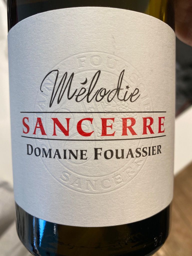 2018 Fouassier Sancerre Melodie de Gustave Fouassier, France, Loire ...