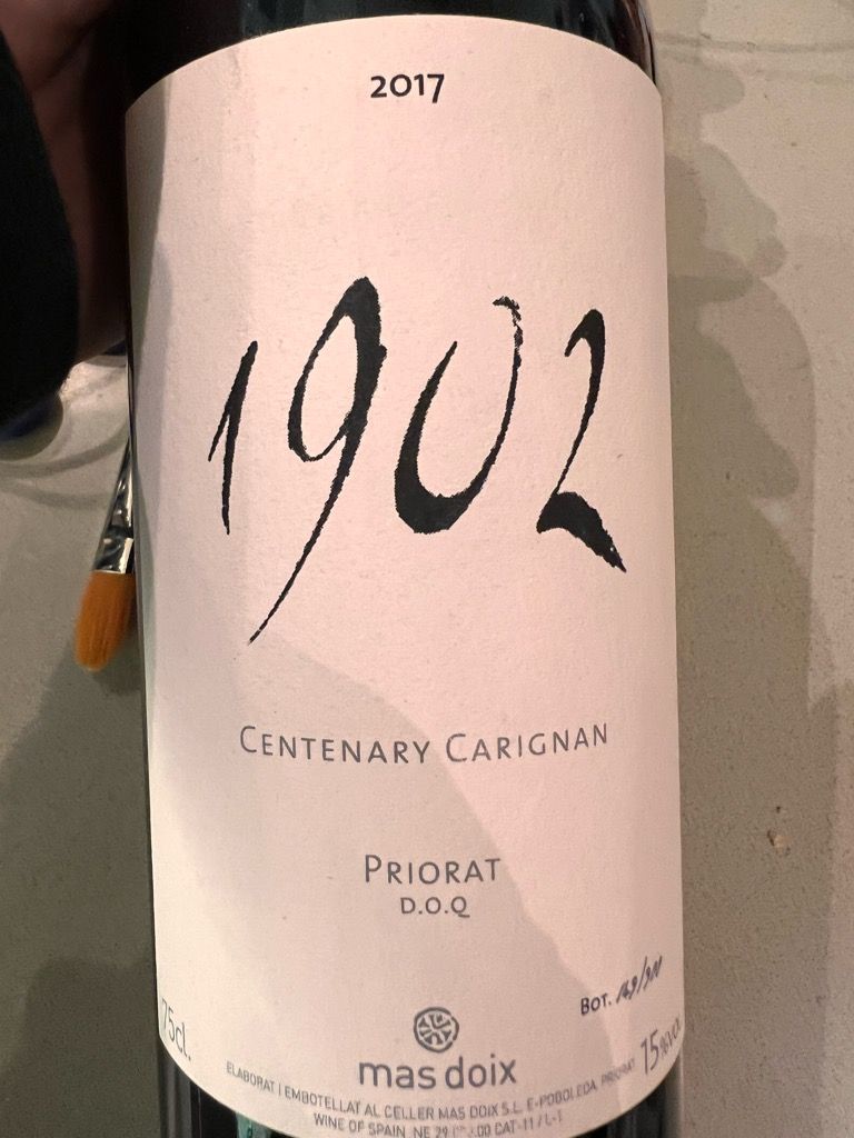 2018 Mas Doix Priorat Centenary Carignan 1902, Spain, Catalunya ...
