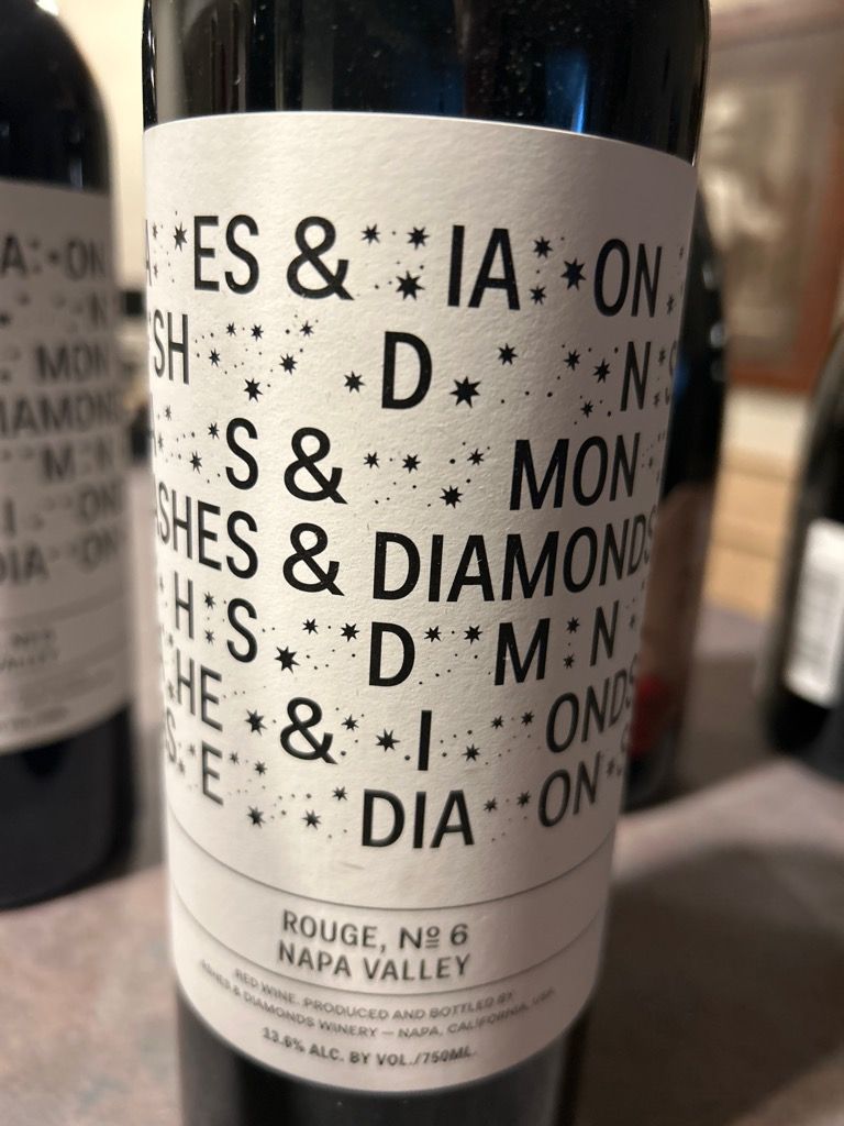 NV Ashes & Diamonds Rouge No. 6, USA, California, Napa Valley ...